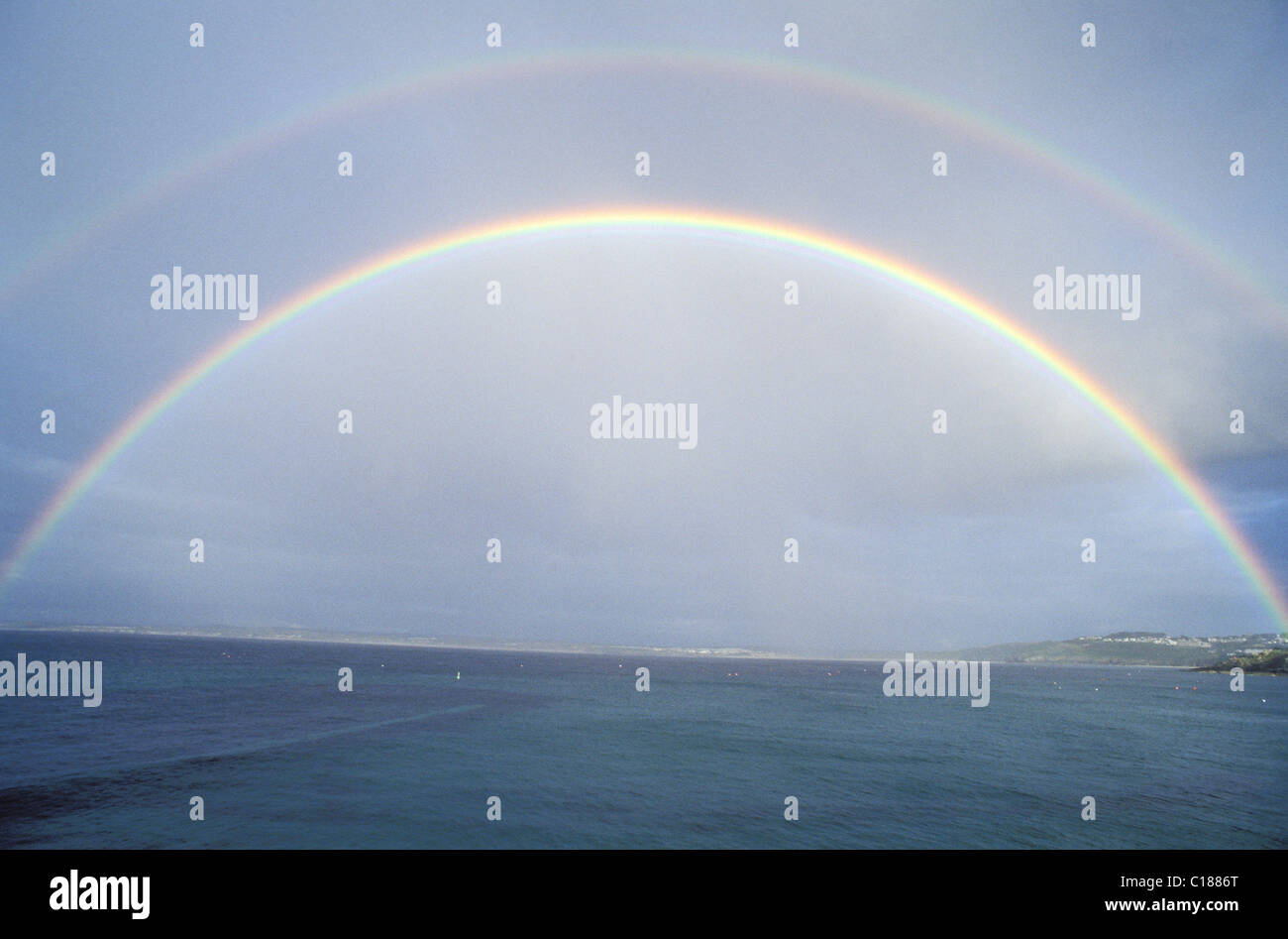 United Kingdom, Cornwall, rainbow Stock Photo - Alamy