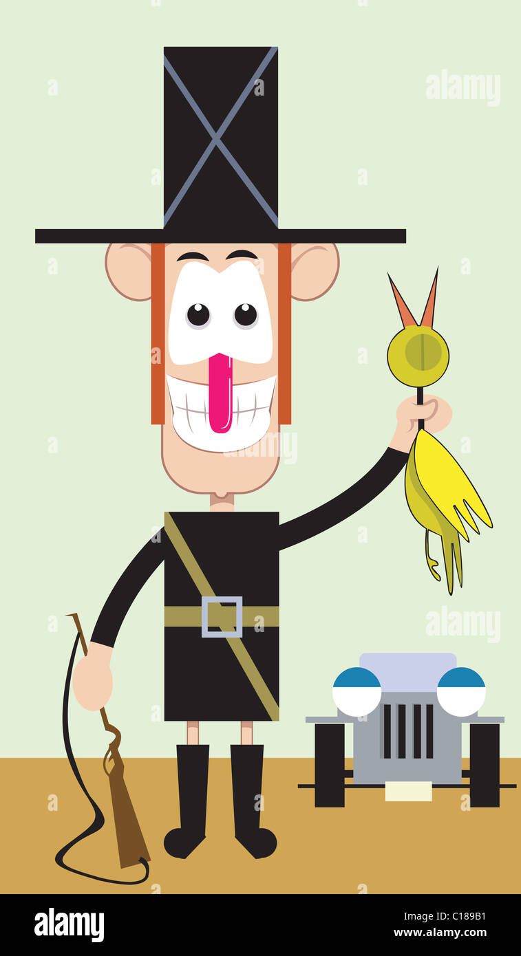 Hunter with rifle drawing hi-res stock photography and images - Alamy