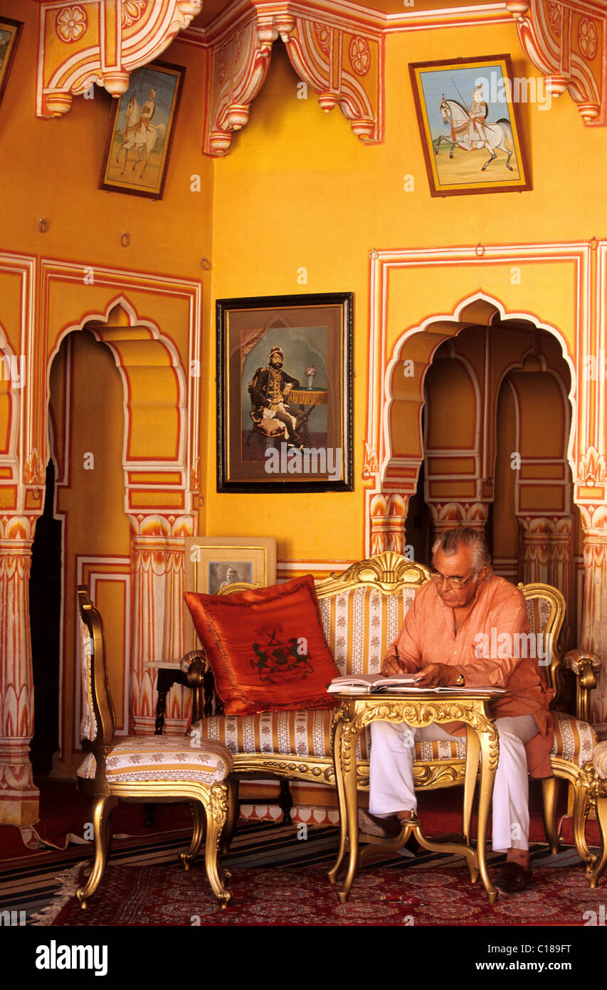 India Rajasthan State Shekhawati district Dundlod fort the Thakur (lord ...