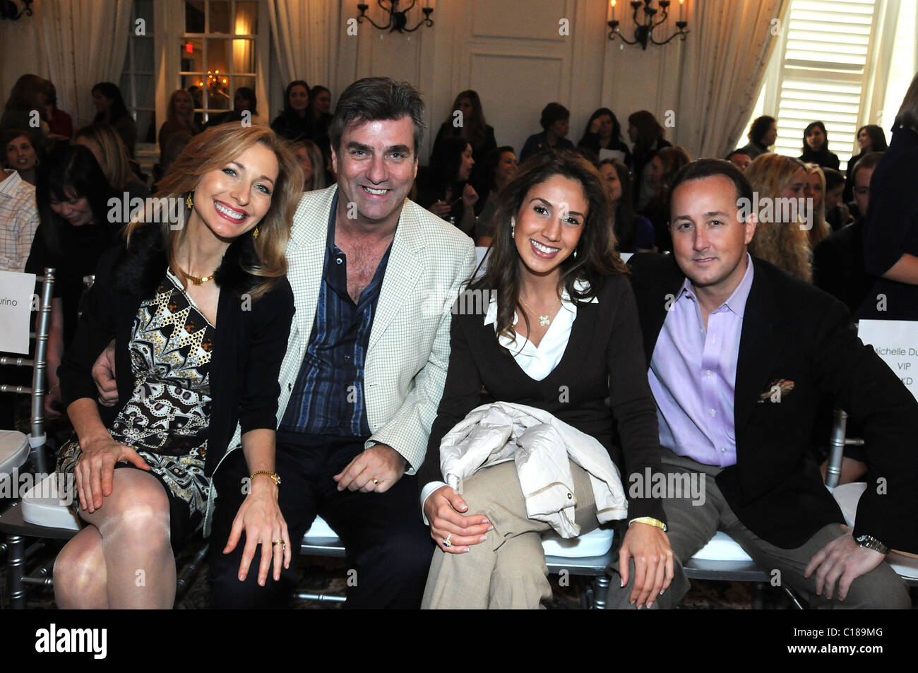 V Host Linda Swain, mogul Ian Swain, Lauren D'Orsi Nicole Miller and ...