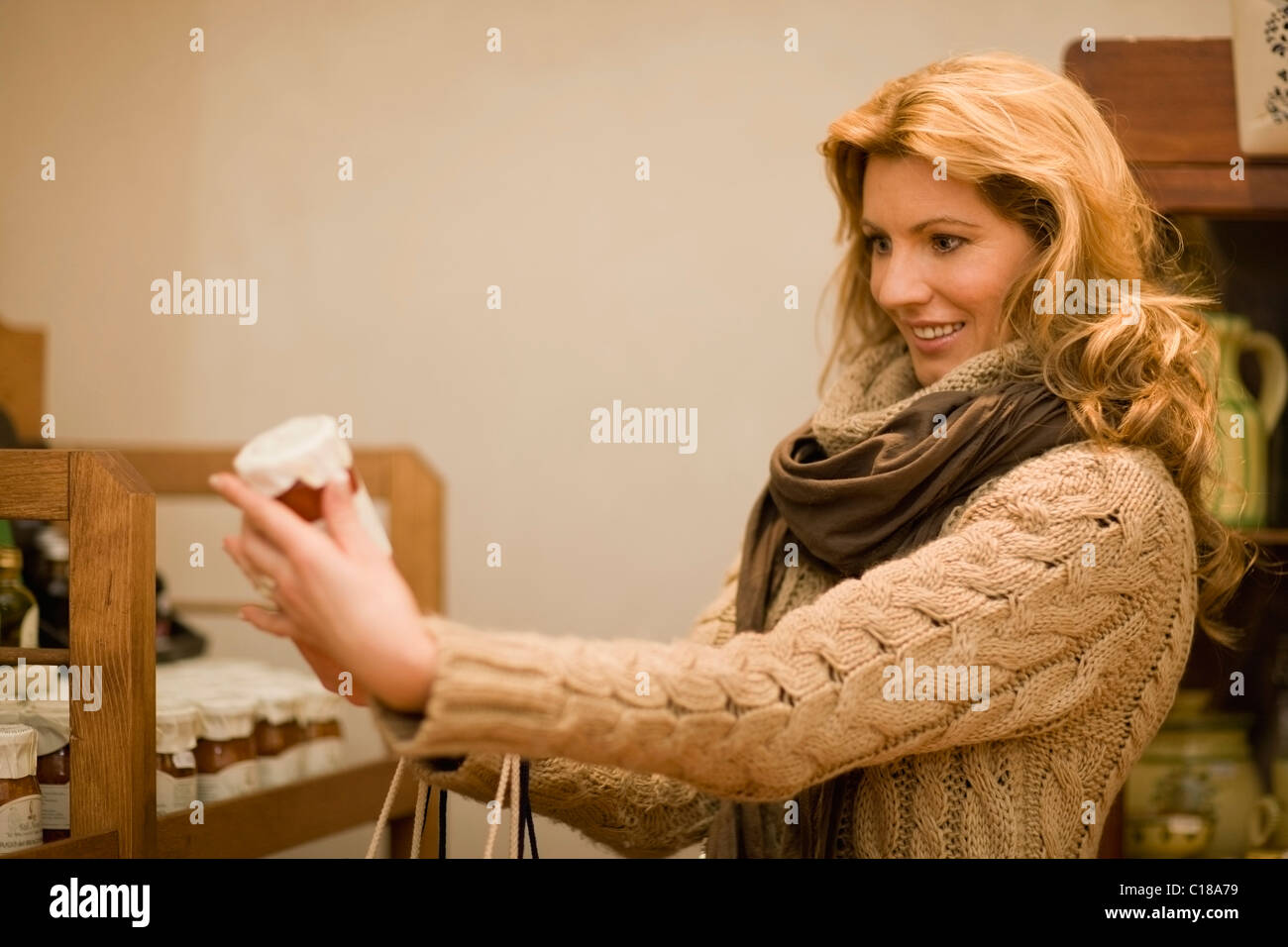 Female shopper with long blonde hair hi-res stock photography and ...