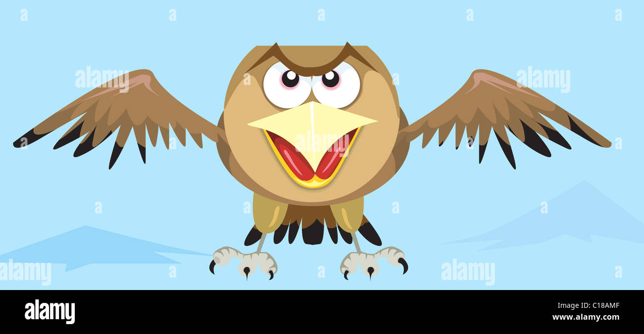 eagle flying with anger Stock Photo - Alamy