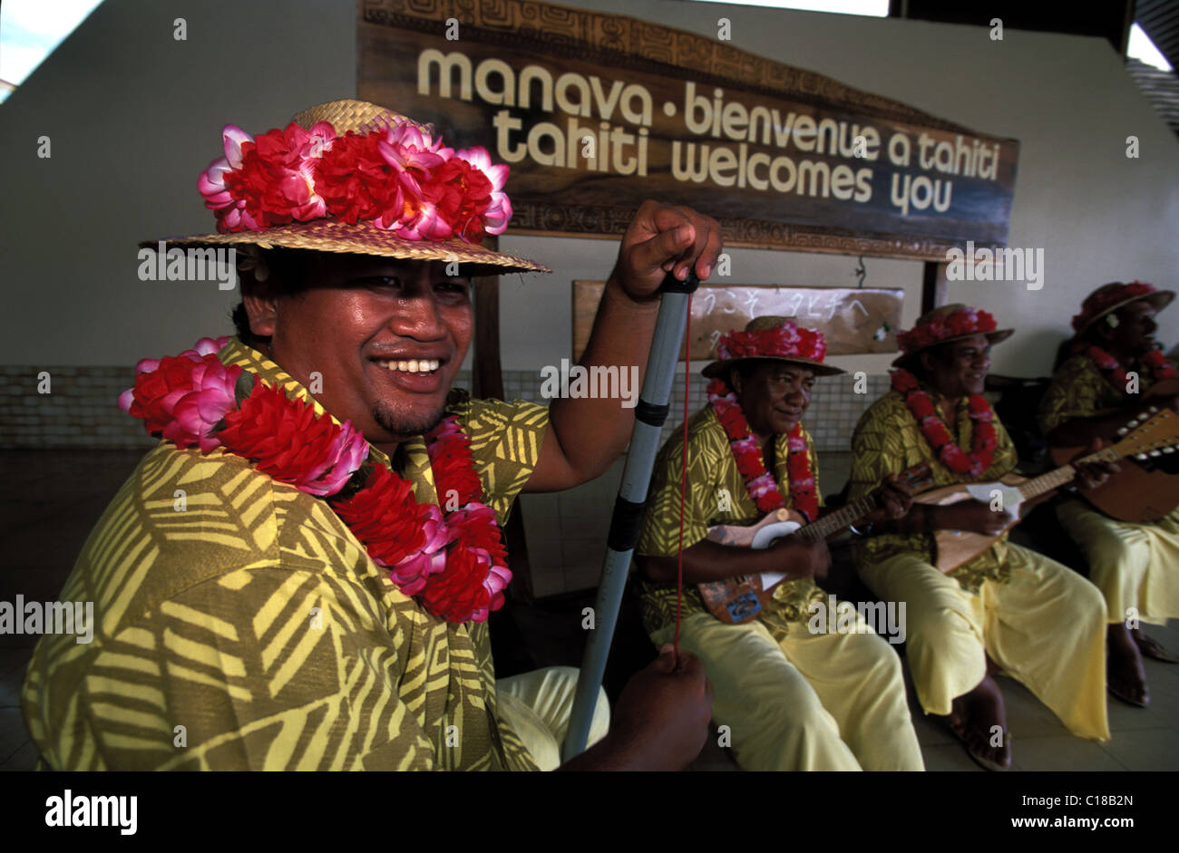 France, French Polynesia, Tahiti Island, touristic reception to the ...