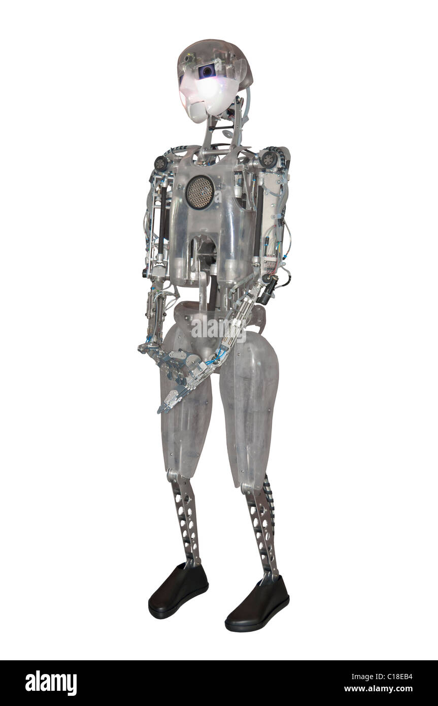 real robot isolated on white background Stock Photo - Alamy