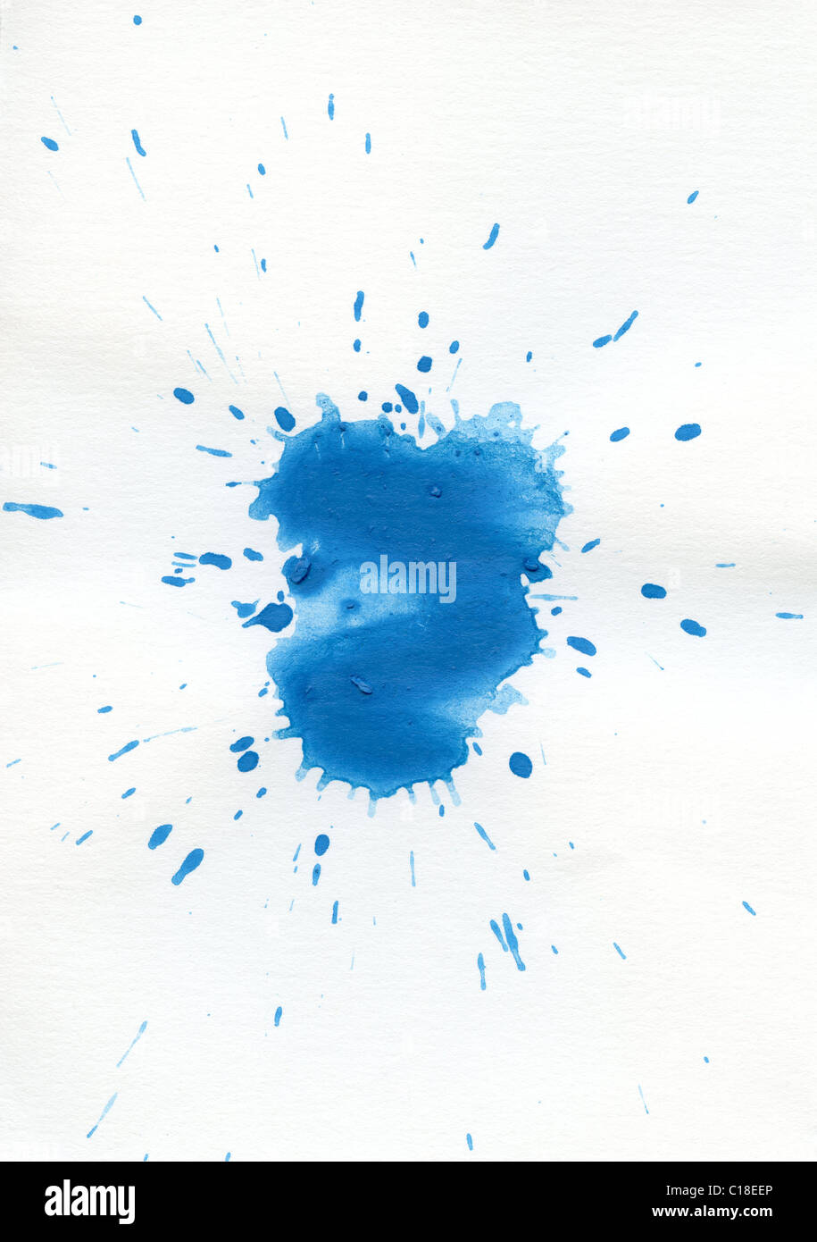 blue blot isolated on white for your design Stock Photo - Alamy