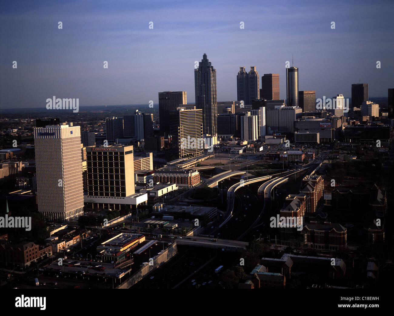 United States, Georgia, Atlanta (aerial view) of the highway that ...