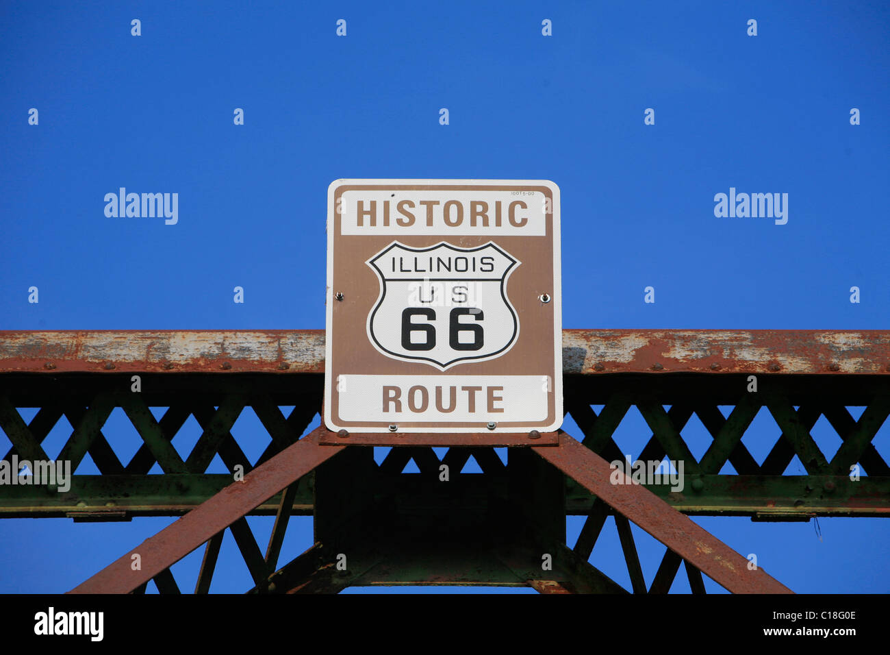 Old Chain of Rocks Bridge over the Mississippi River between Missouri ...