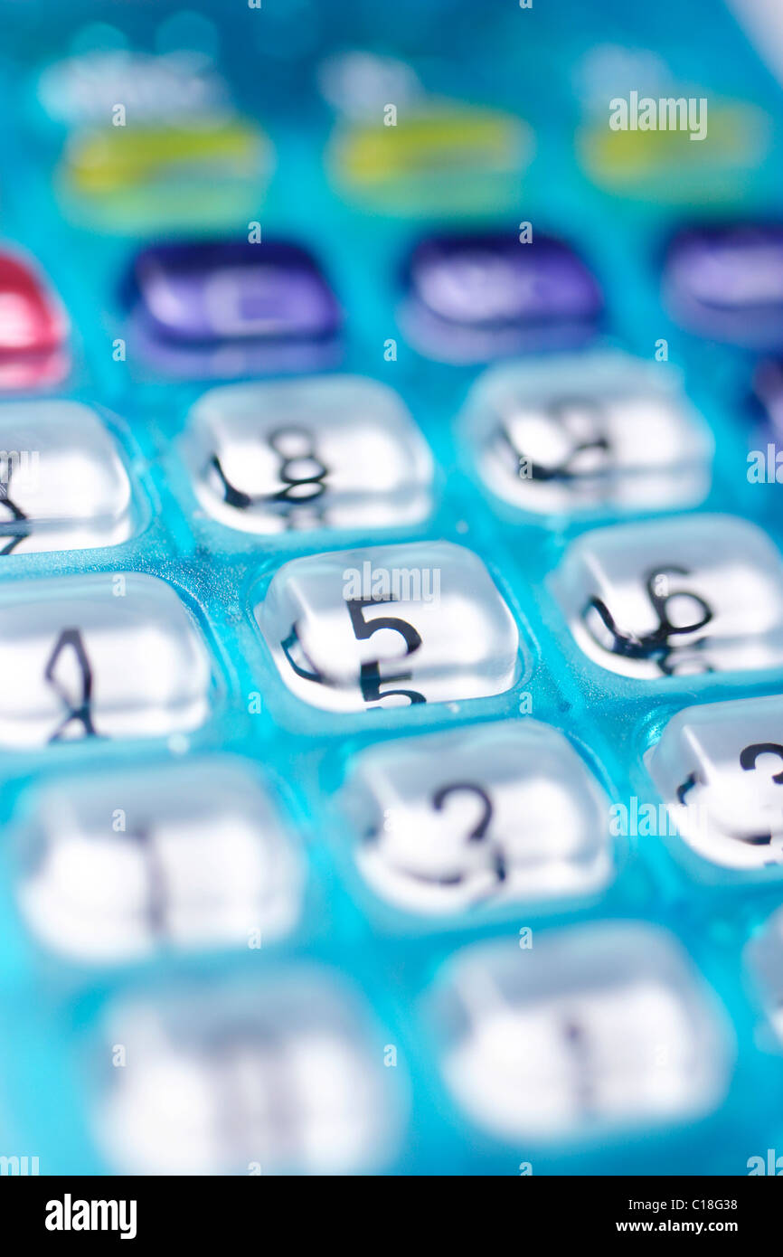 Colored calculator keys Stock Photo - Alamy