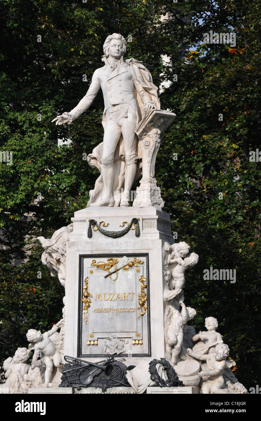 Mozart memorial, Burggarten, city center Vienna, Austria, Europe Stock ...