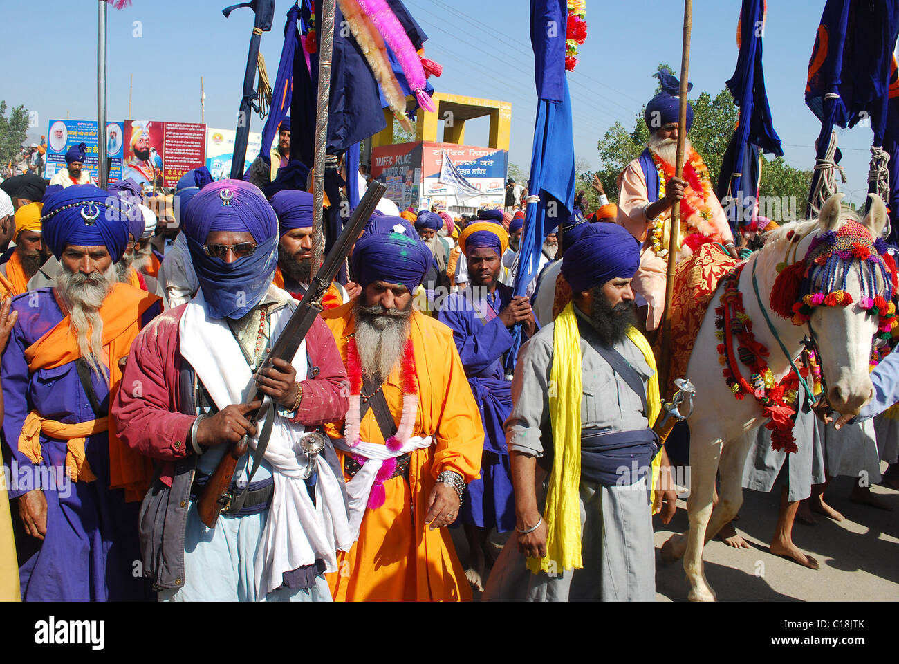 Sikhs gather in Anandpur Sahib, India, during the celebration of Hola ...