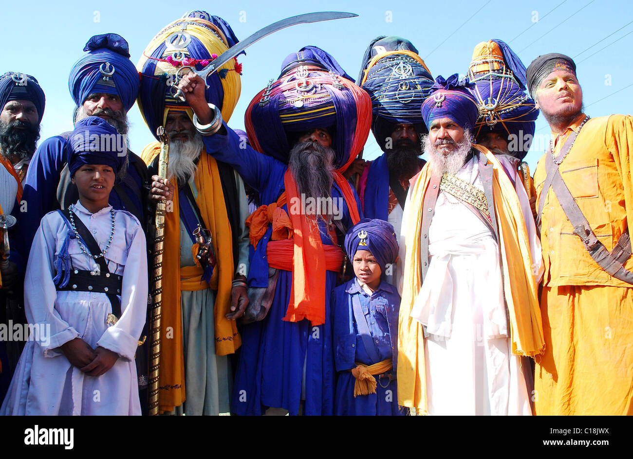 Sikhs gather in Anandpur Sahib, India, during the celebration of Hola ...