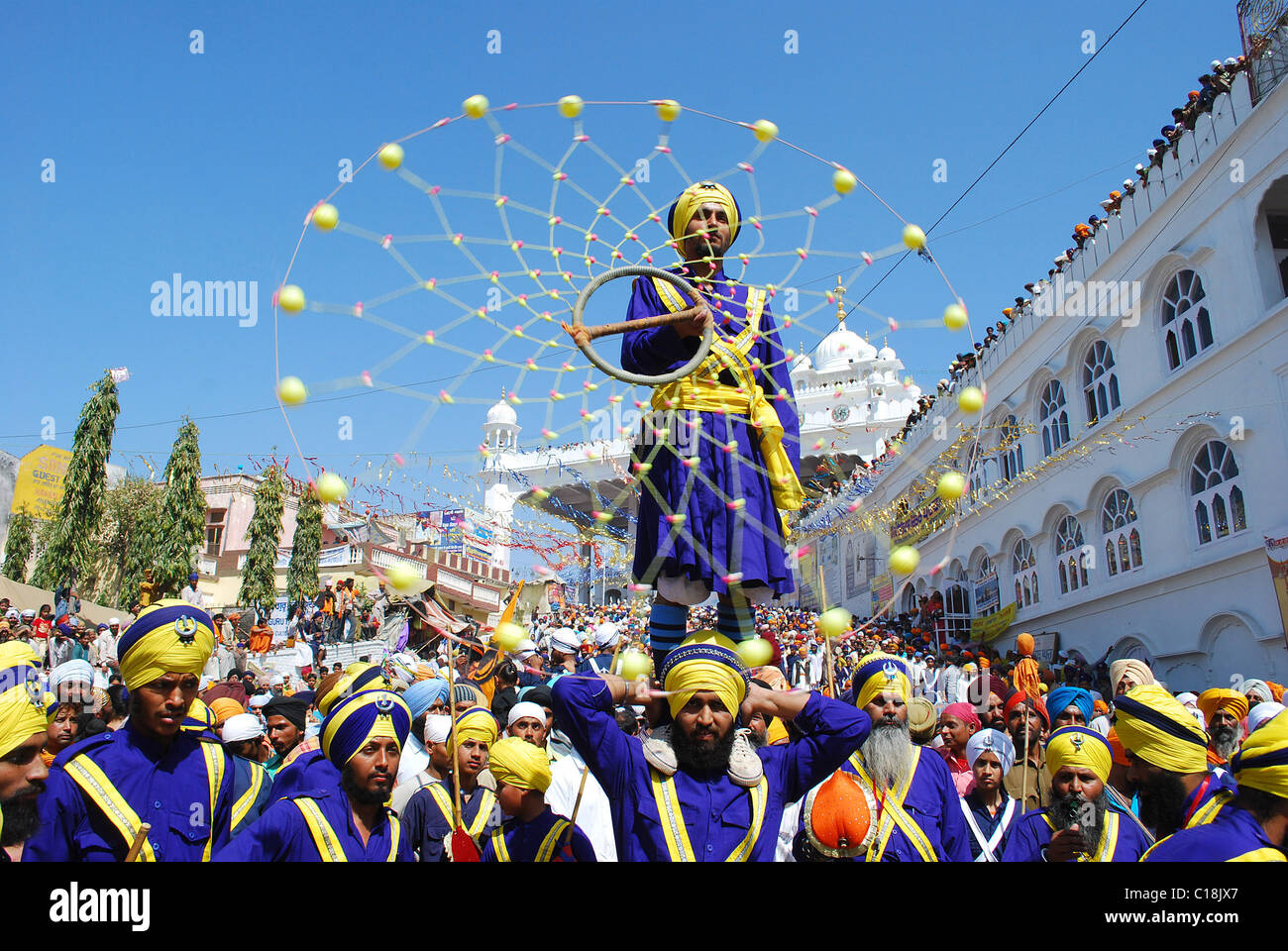 Sikhs gather in Anandpur Sahib, India, during the celebration of Hola ...