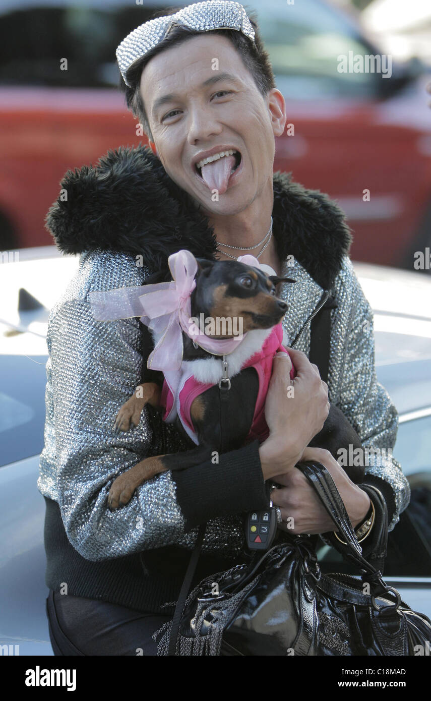 Bobby Trendy out and about on Robertson Boulevard with his dog. London ...