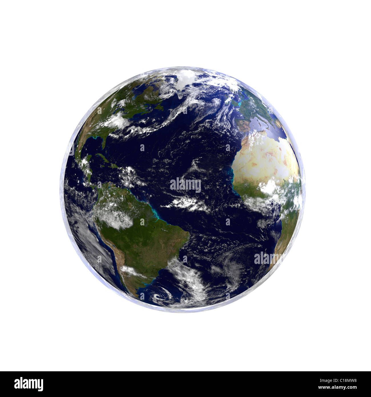 Realistic earth - computer render Stock Photo - Alamy