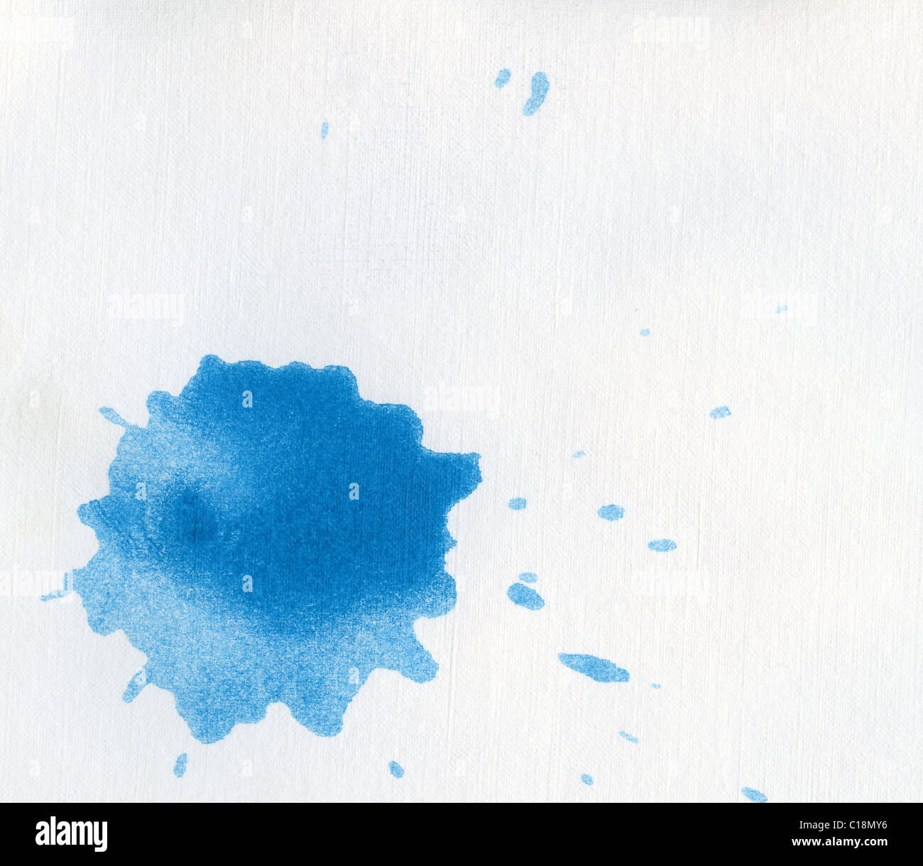 blue blot isolated on white for your design Stock Photo - Alamy