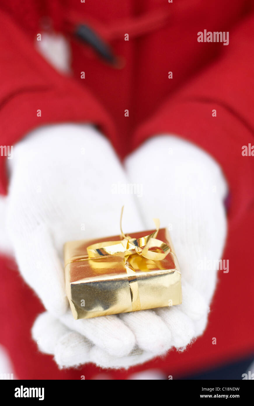 Hands holding a small present Stock Photo - Alamy
