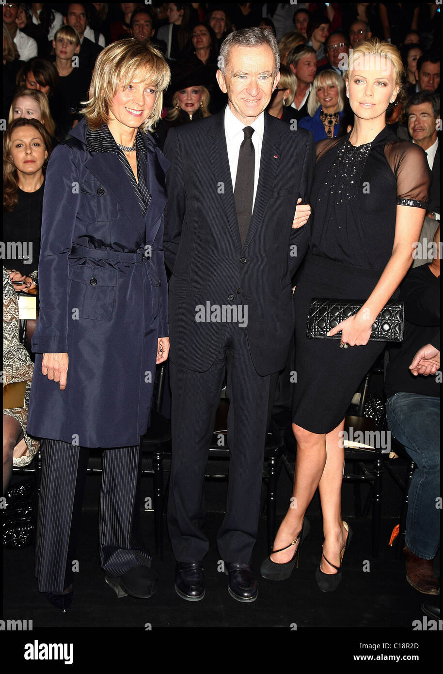 Helene Arnault, Bernard Arnault and Charlize Theron Paris Fashion Week ...