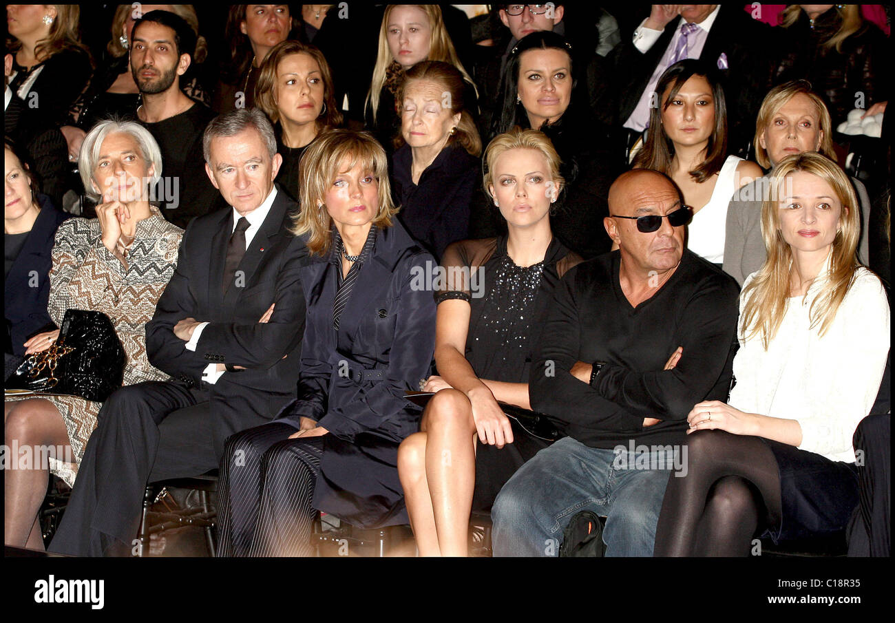 Chrisitne Lagarde, Helene Arnault, Bernard Arnault and Charlize Theron ...