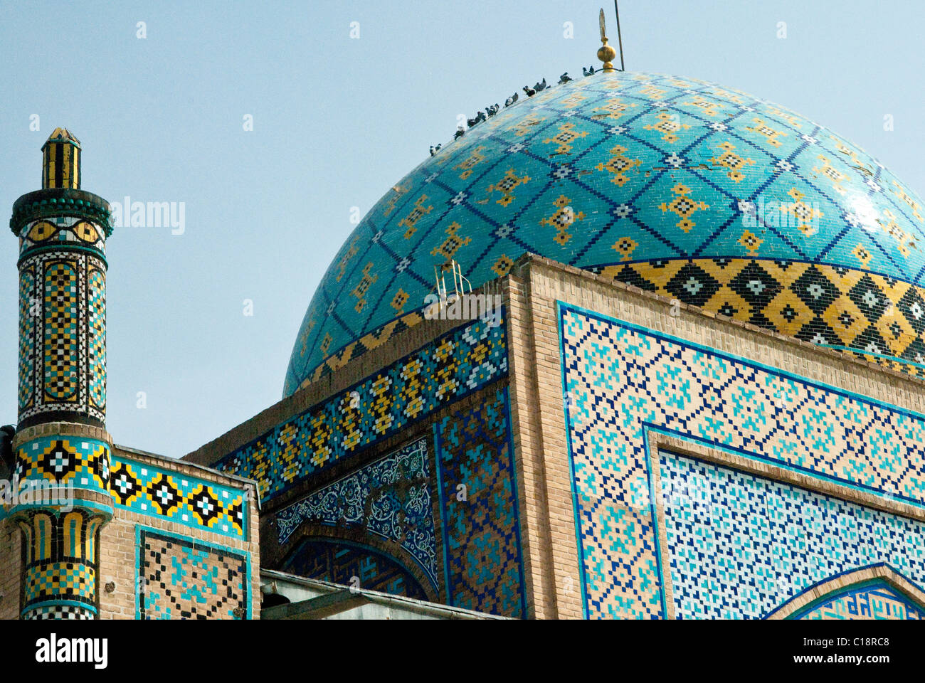 View of the dome on the Mausoleum of Hossein, son of Ali-ar-Rada Stock ...