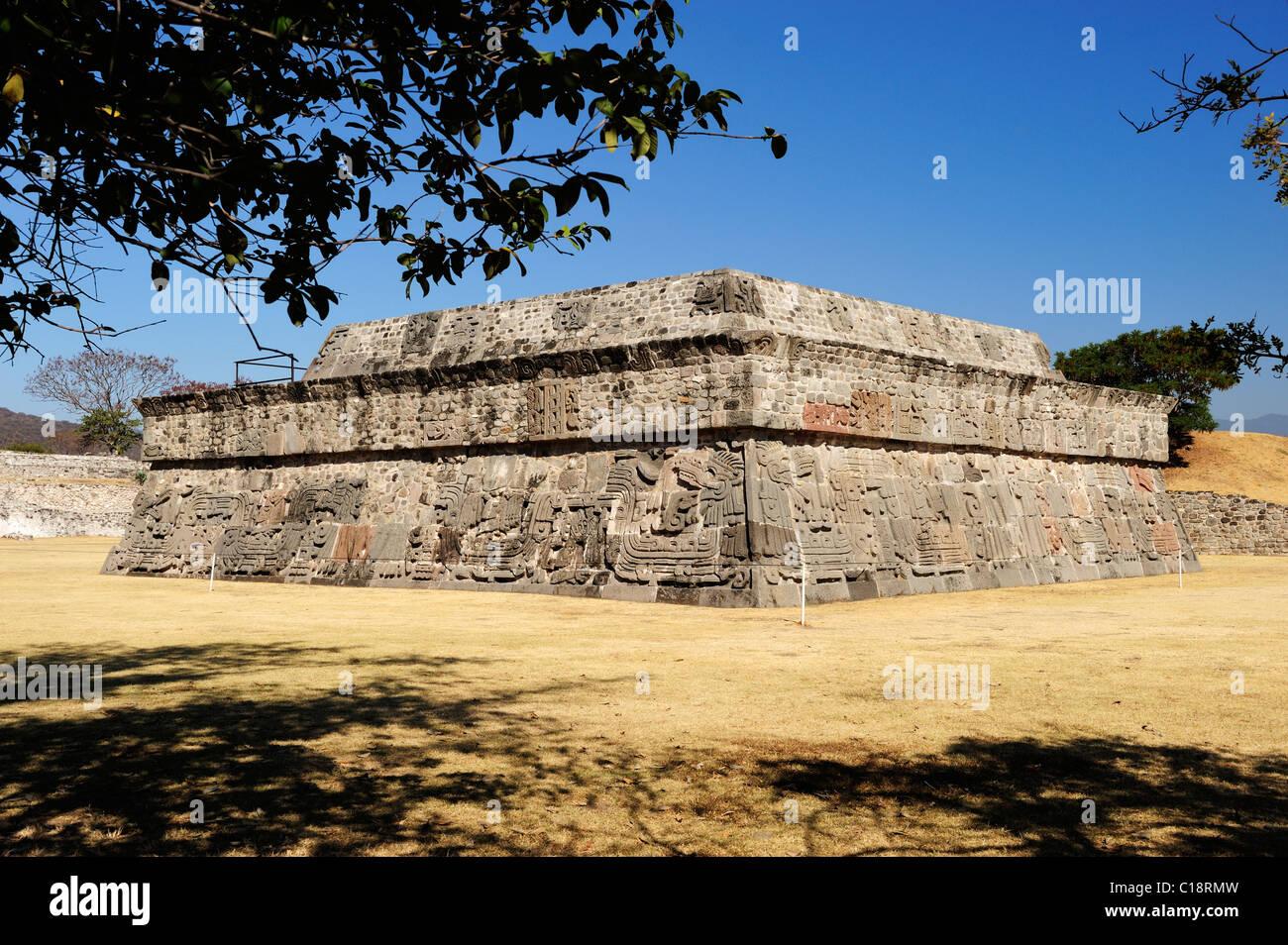 Pyramid of the Feathered Serpent at Xochicalco in Morelos State, Mexico ...