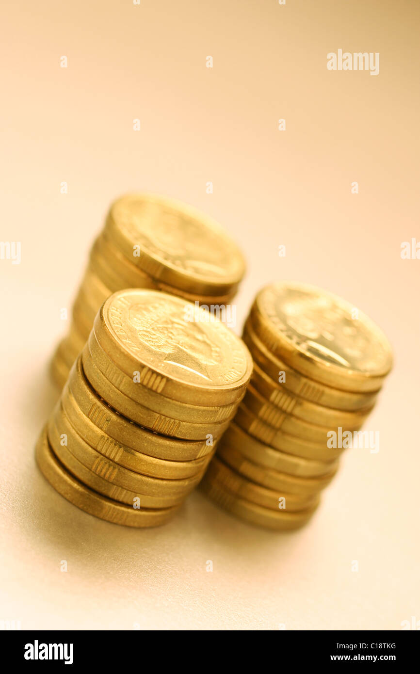 Stacks of coins Stock Photo - Alamy