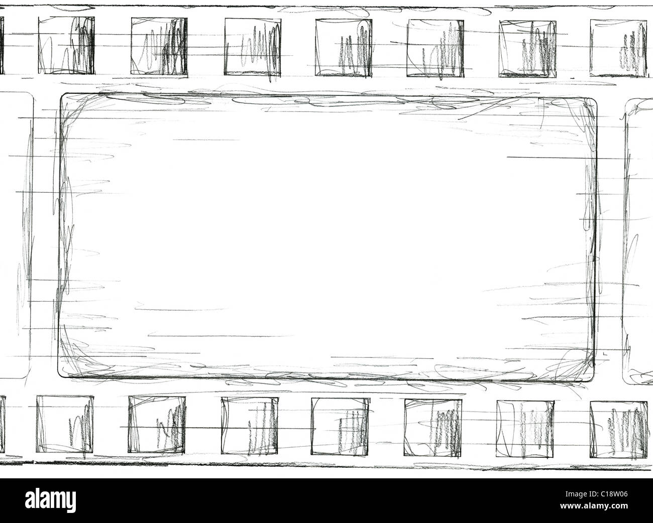 Grunge film frame illustration for your design Stock Photo - Alamy