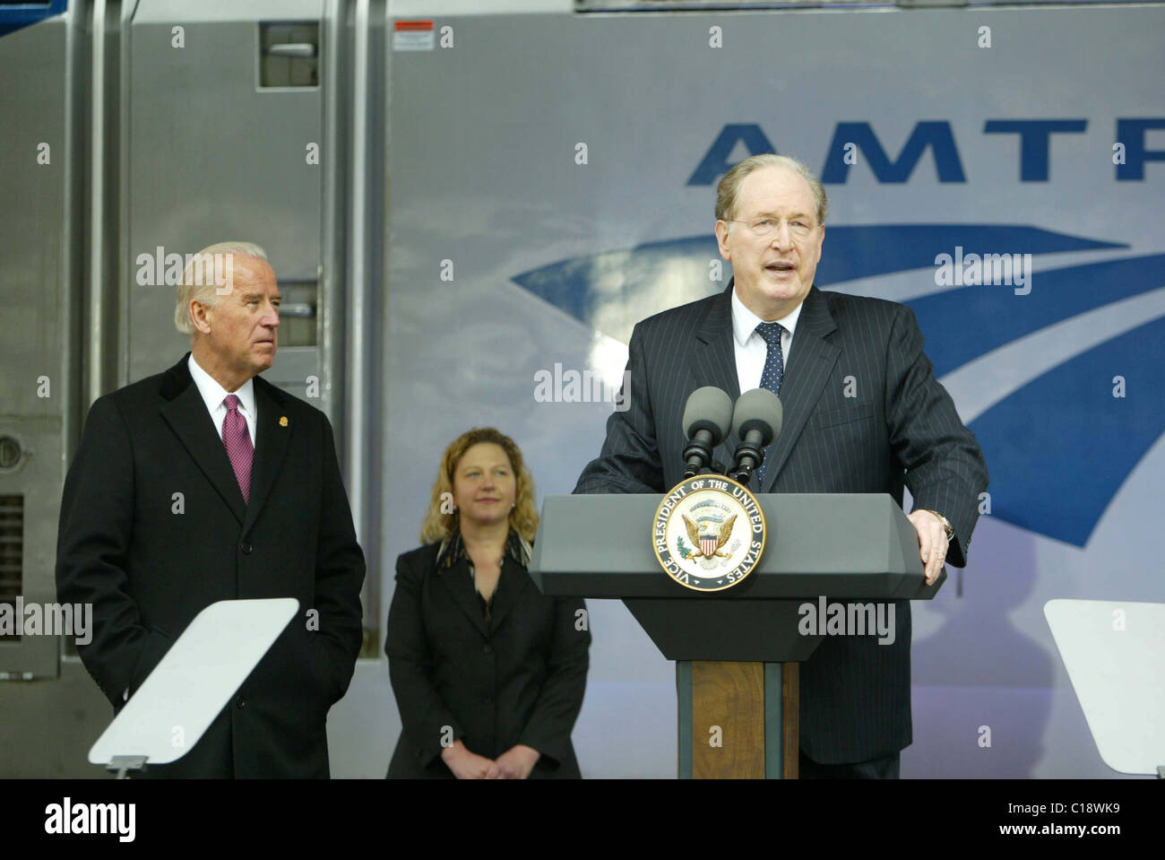 Vice President Joe Biden and Senator Jay Rockefeller Amtrak receiving ...