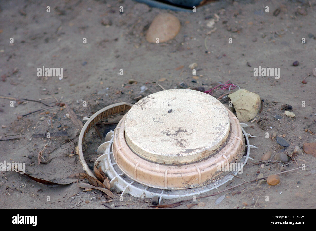 A land mine is a target (person or vehicle) triggered explosive weapon ...