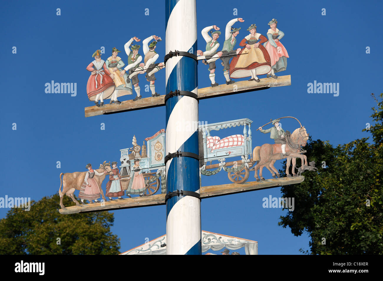 Maypole in Schliersee, Upper Bavaria, Germany, Europe Stock Photo - Alamy