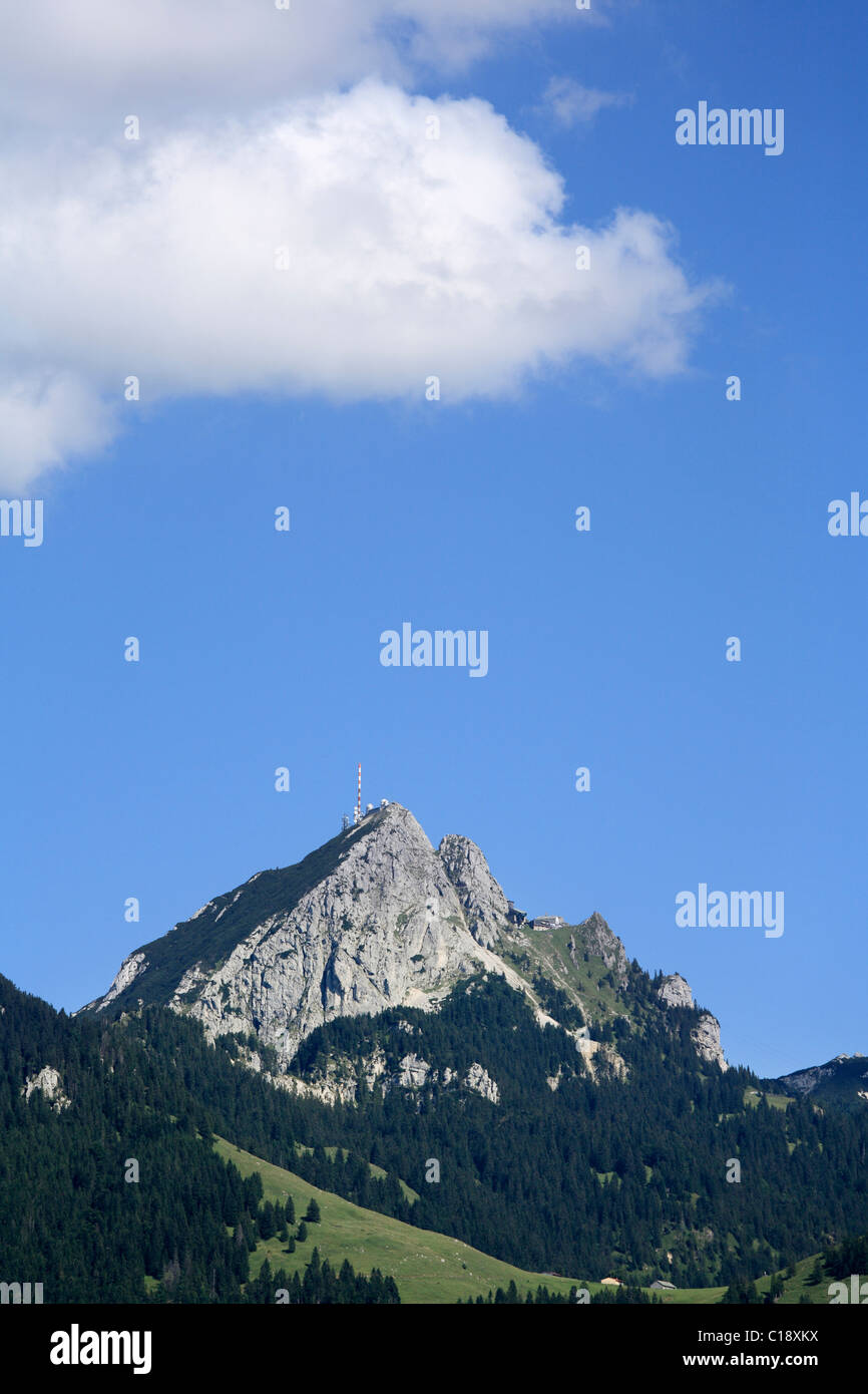 Mt. Wendelstein, view from Aurach, Mangfall Mountains, Alps, Upper ...