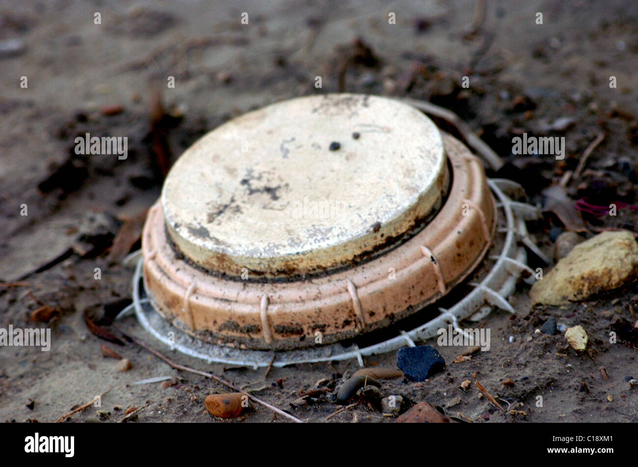 A land mine is a target (person or vehicle) triggered explosive weapon ...