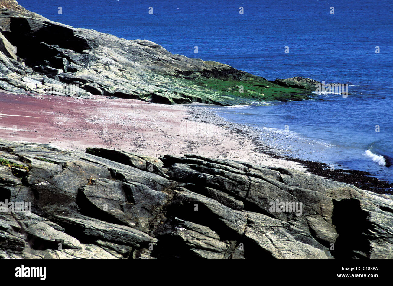 France, Morbihan, Grands Sables beach on the Island of Groix Stock ...