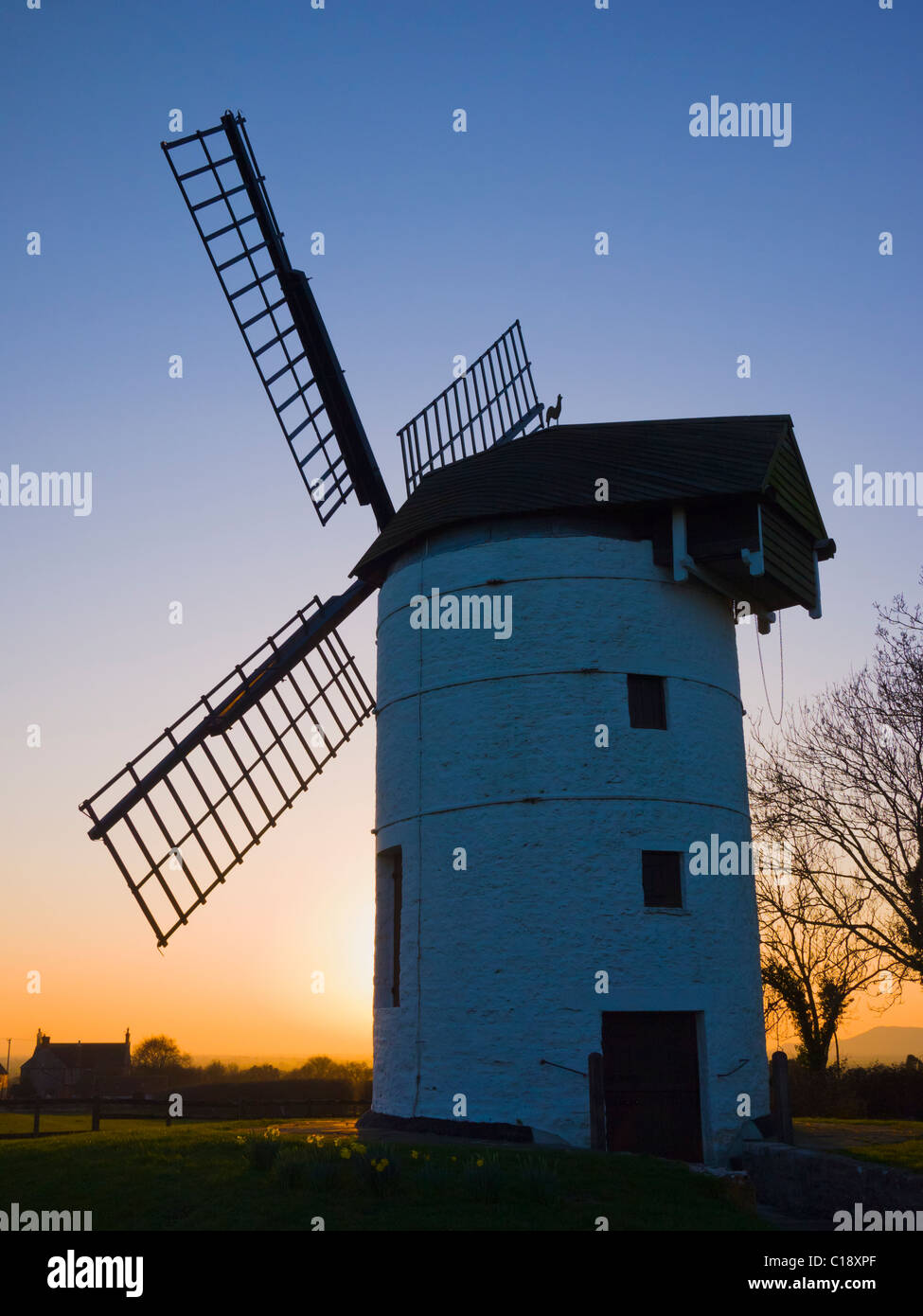 Ashton Windmill at Chapel Allerton, Somerset, England Stock Photo - Alamy