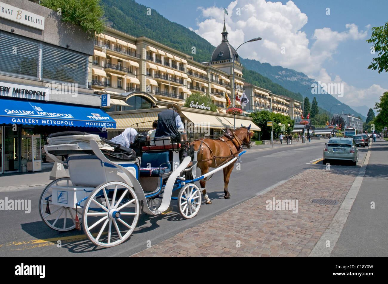 Main street at Interlaken Stock Photo - Alamy