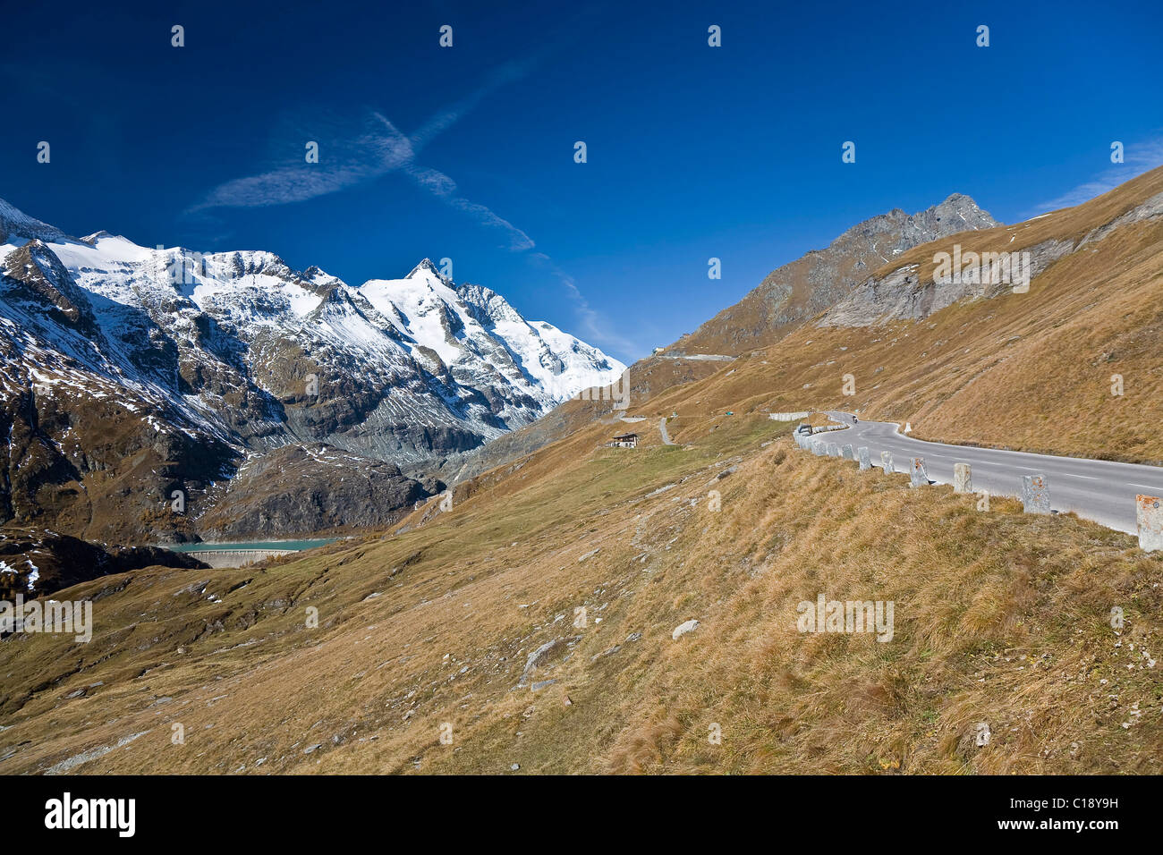 View of Grossglockner Mountain, 3.798m, by the Grossglockner High ...