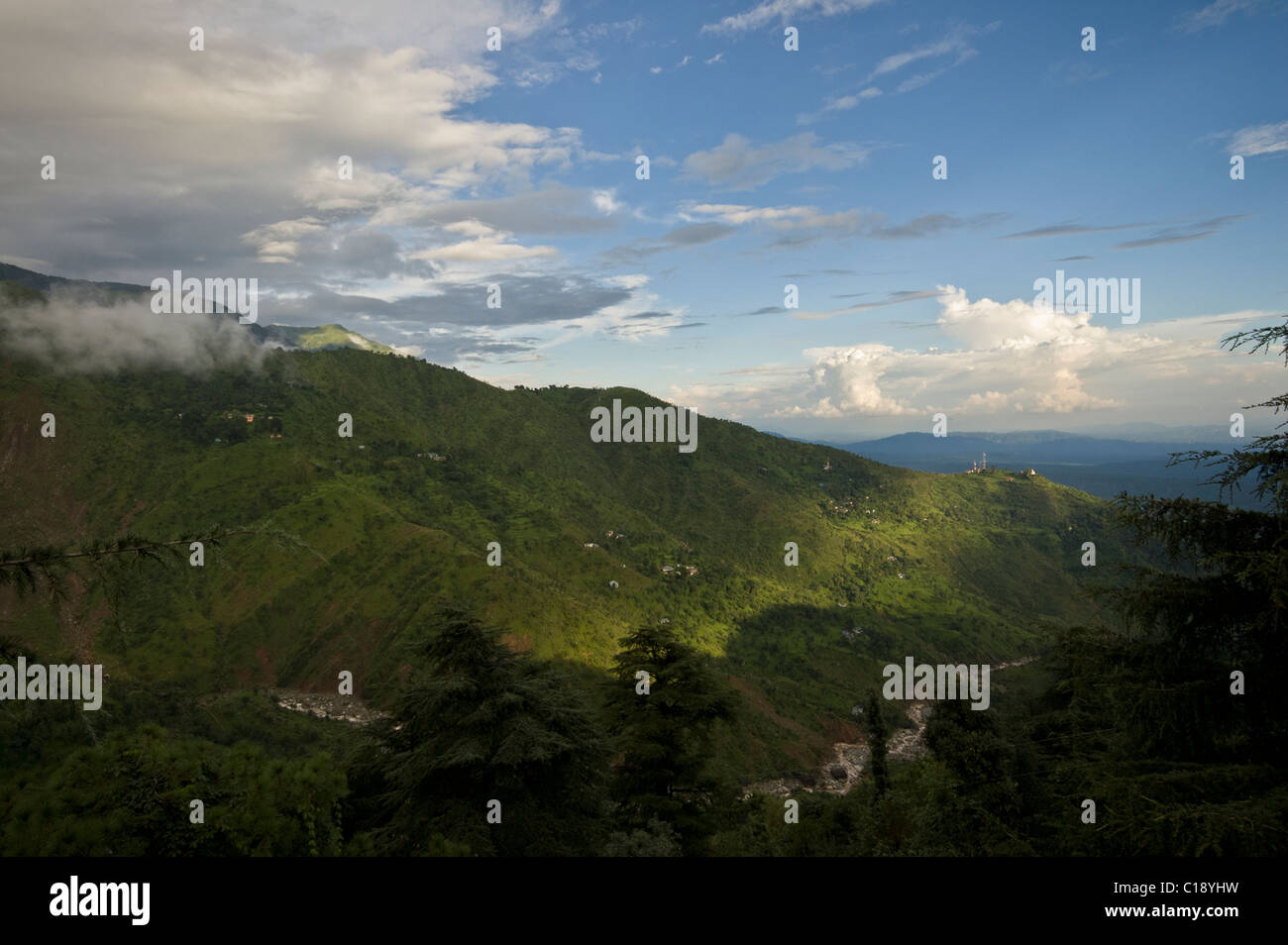 A view of the Himalayan foothills in the summer Stock Photo - Alamy