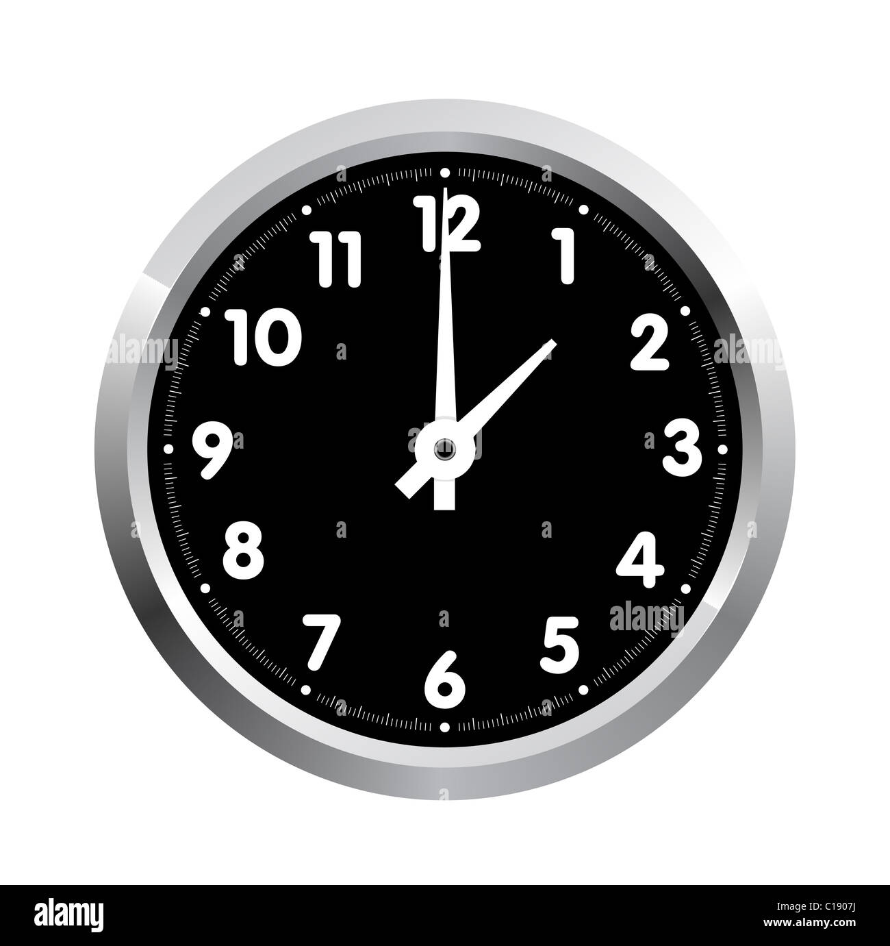 Vector realistic office clock isolated on white background Stock Photo ...