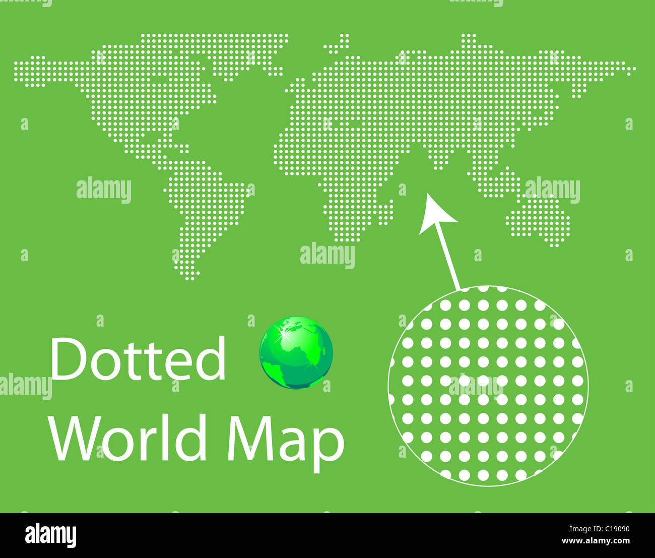 Dotted world map hi-res stock photography and images - Alamy
