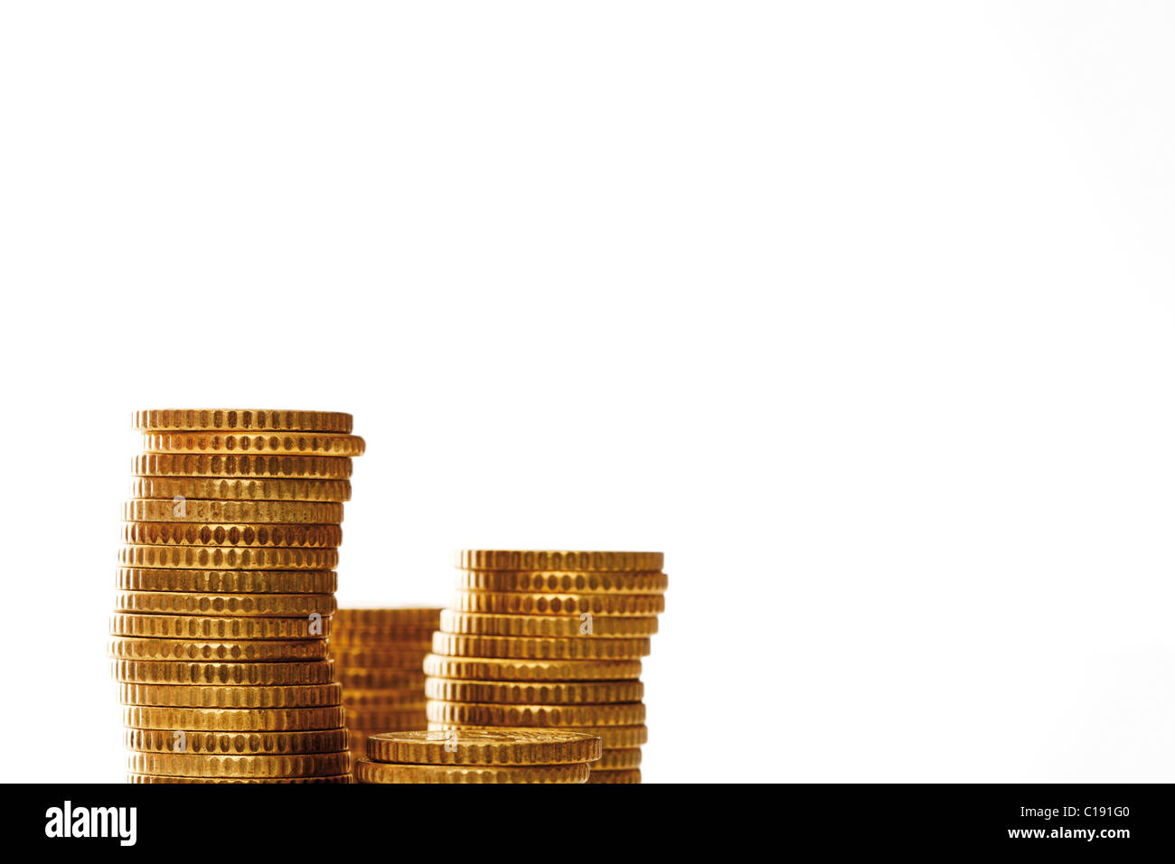 Euro coin stacks hi-res stock photography and images - Alamy