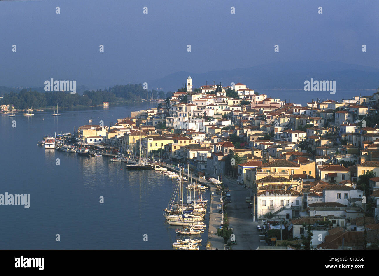 Greece, Saronic Islands, Poros Island, Poros-city Stock Photo - Alamy