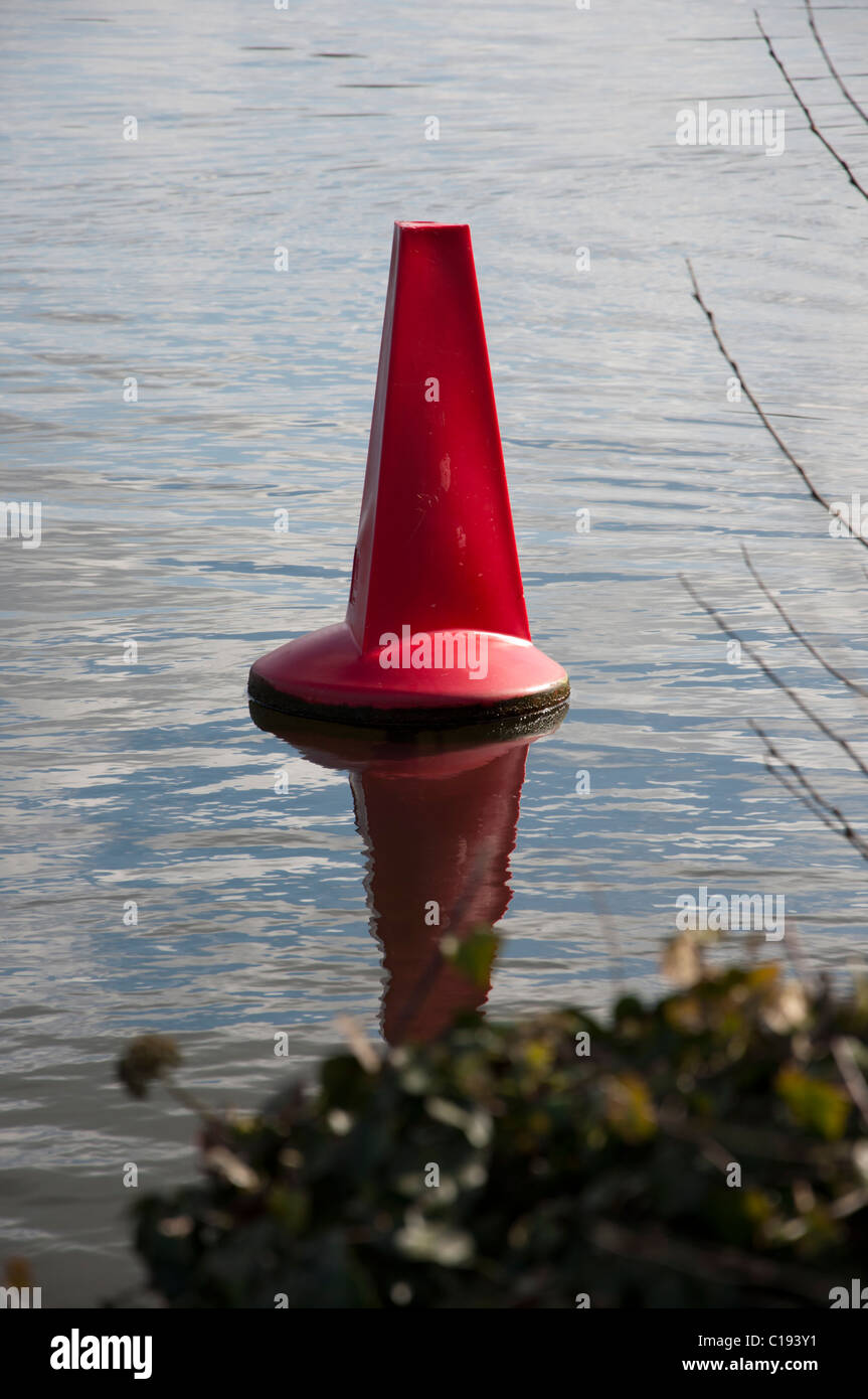 floating traffic cones used on Norfolk Broads Stock Photo - Alamy