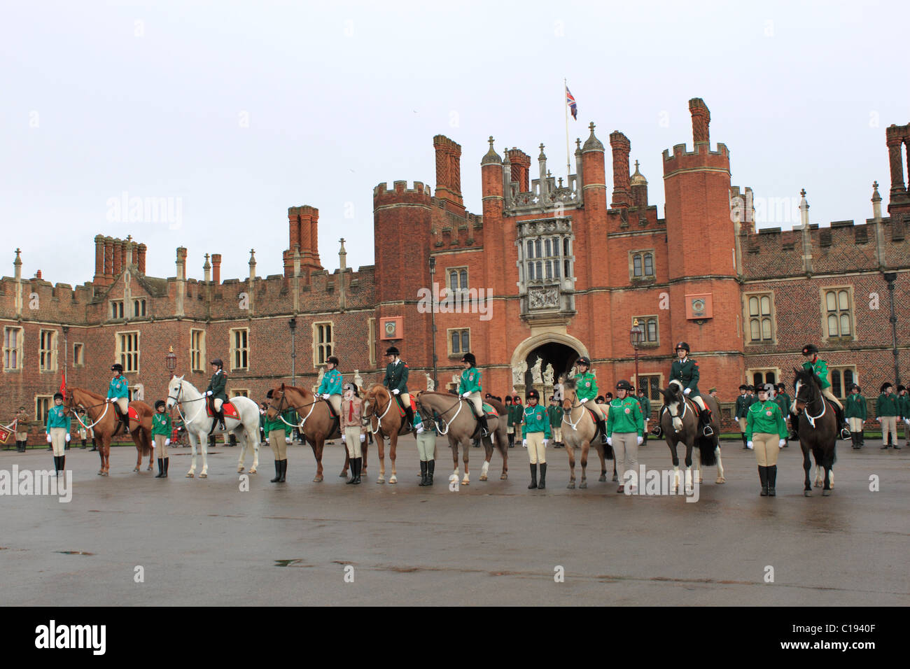 Horse Rangers Association parade to the Chapel Royal, Hampton Court ...
