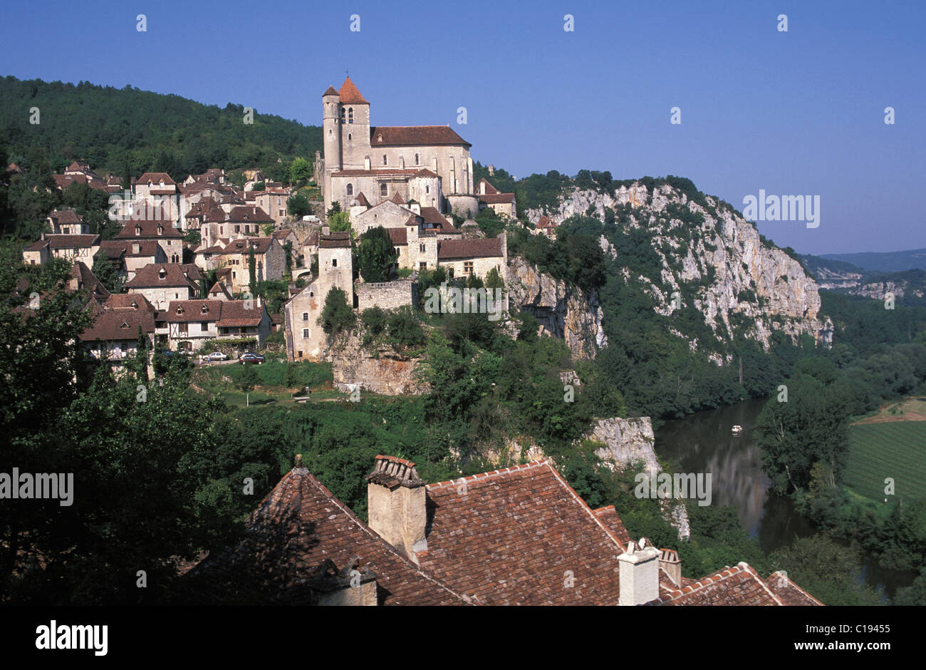 France Lot Lot Valley Saint Cirq Lapopie village labelled Les Plus ...