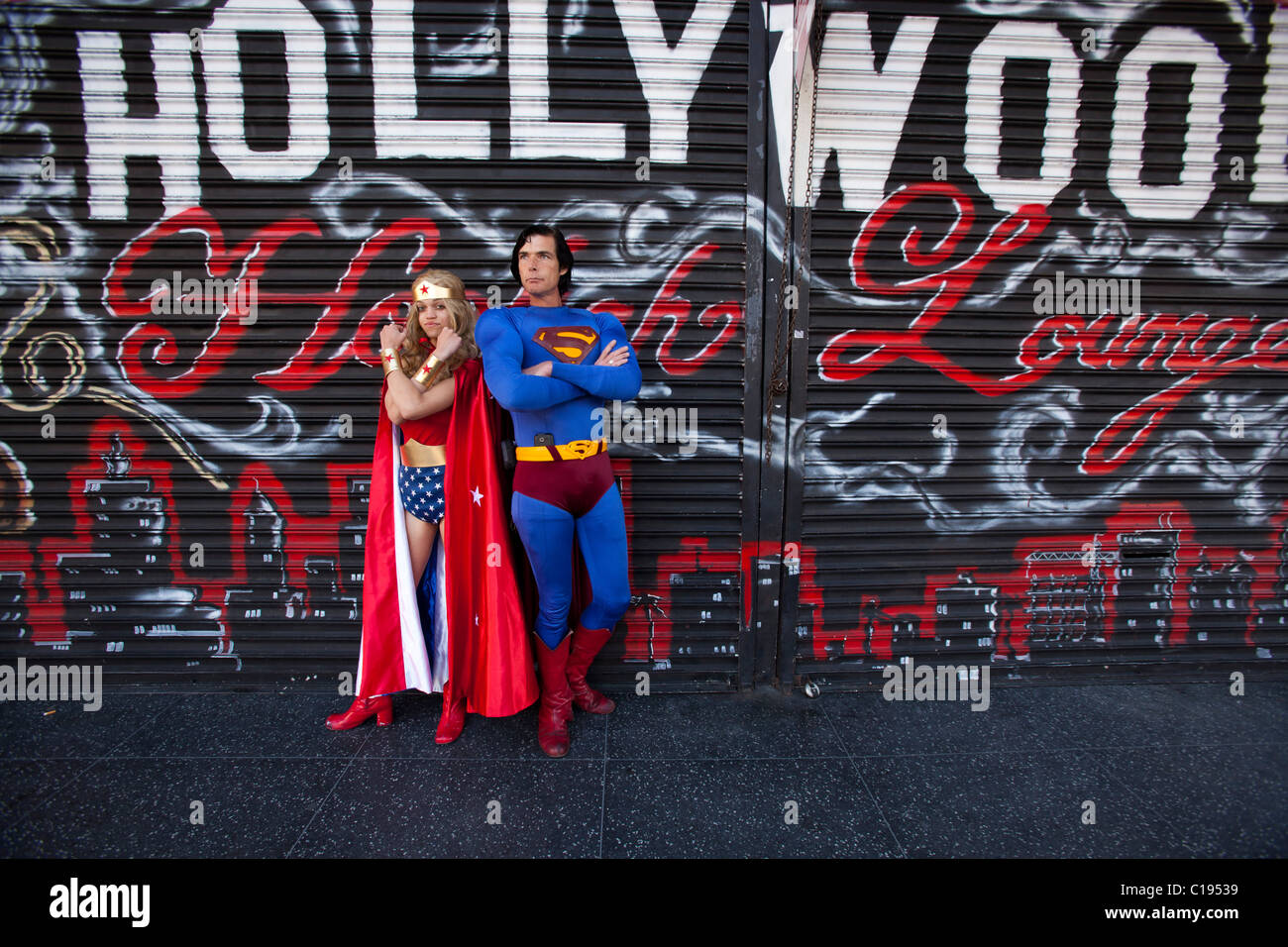 Hollywood boulevard superman hi-res stock photography and images - Alamy