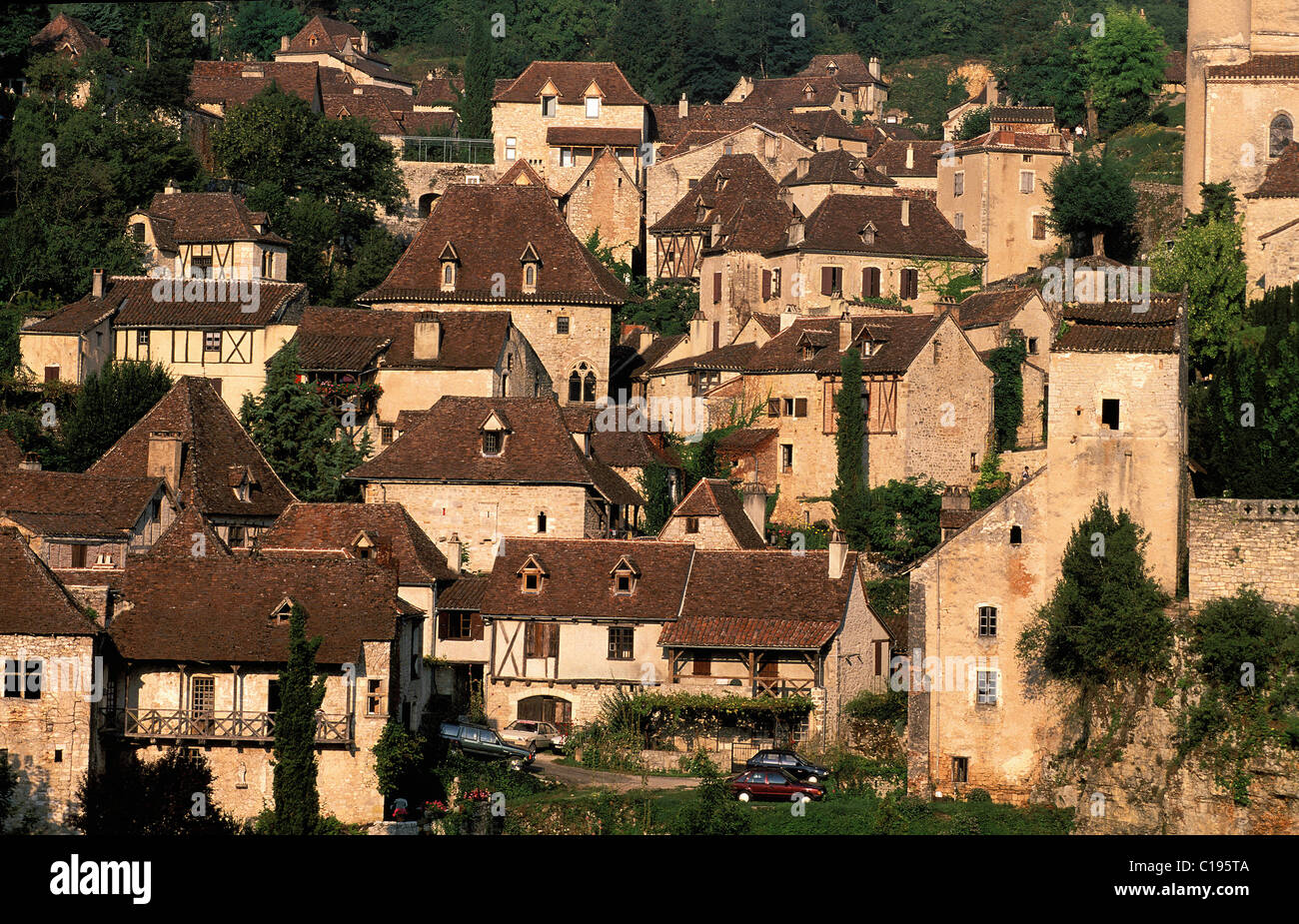 France Lot Lot Valley Saint Cirq Lapopie village labelled Les Plus ...
