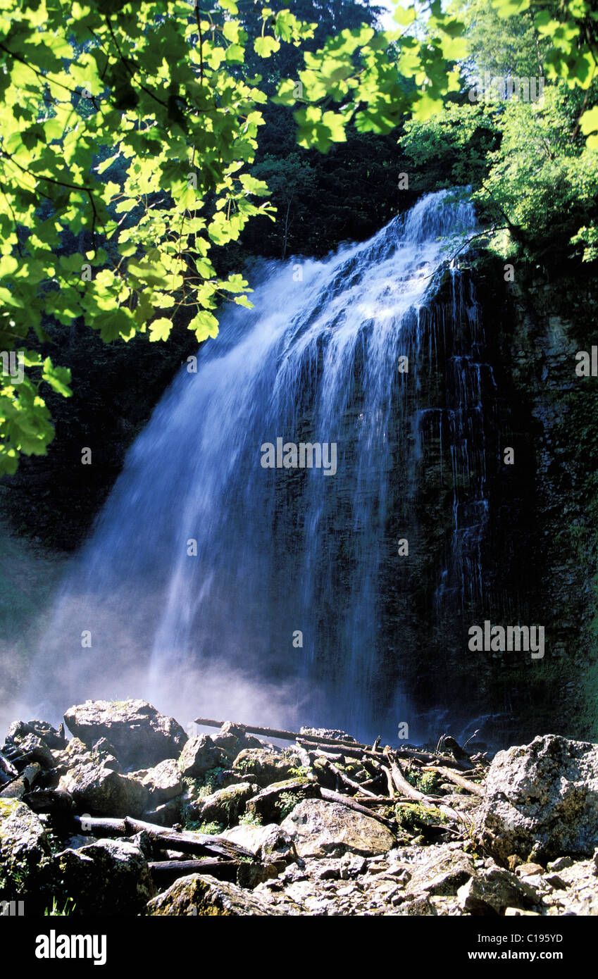 France, Isere, Cirque of Saint Meme and its waterfalls in the ...