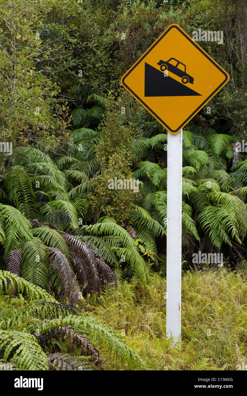 Steep hill road sign hi-res stock photography and images - Alamy