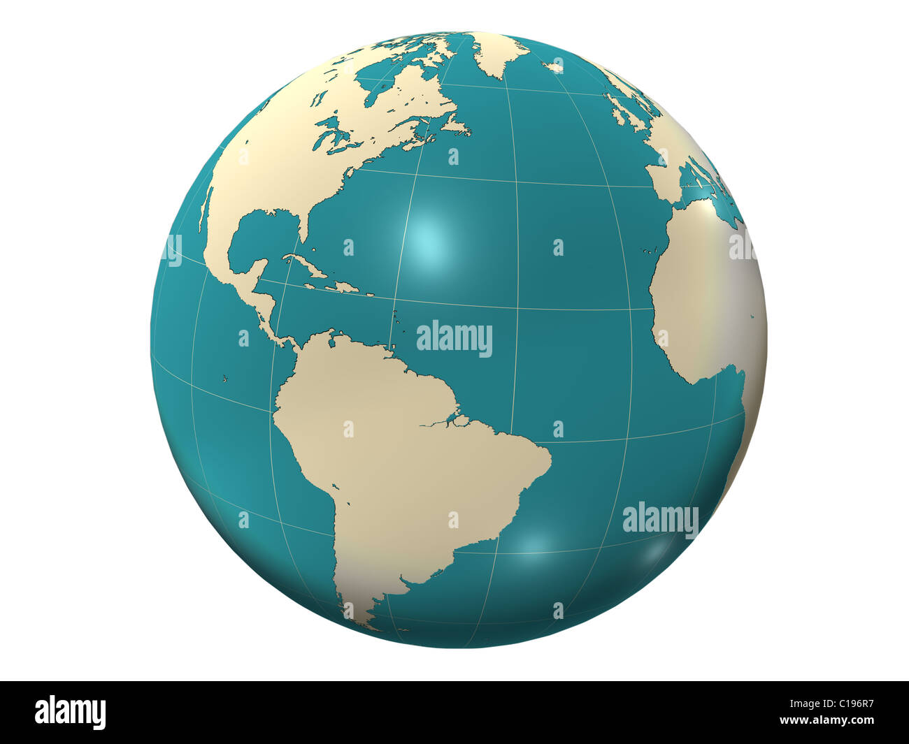 3d rendering of world globe Stock Photo - Alamy