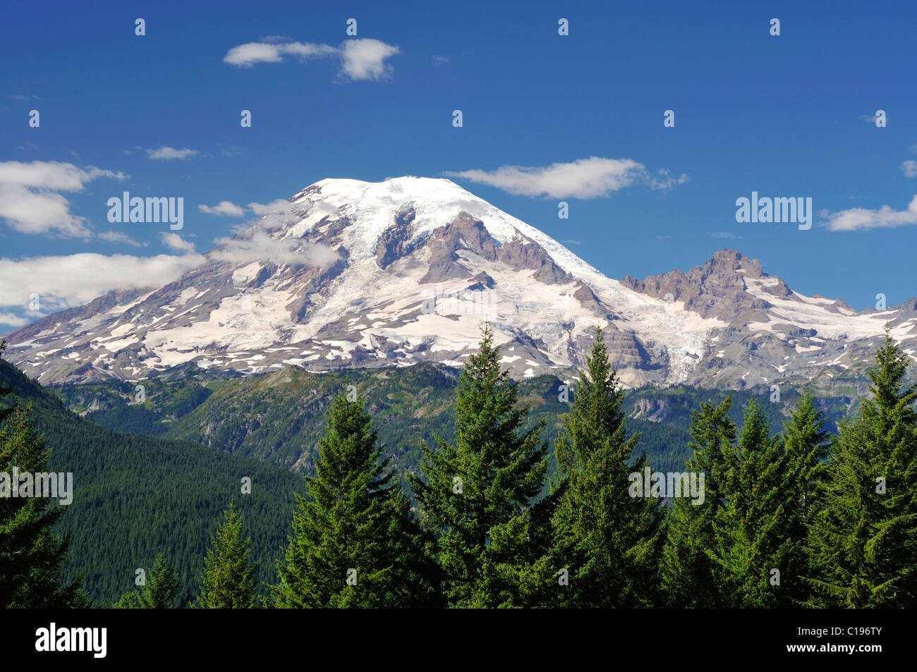 Us national parks mount rainier national park hi-res stock photography ...