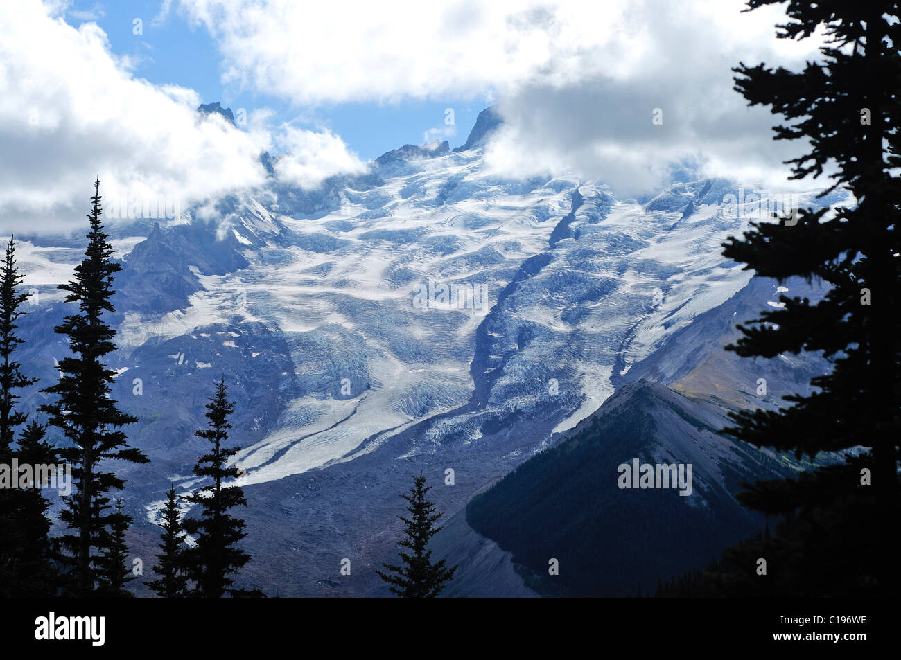 Glacier at Mount Rainier National Park, Washington, USA Stock Photo - Alamy
